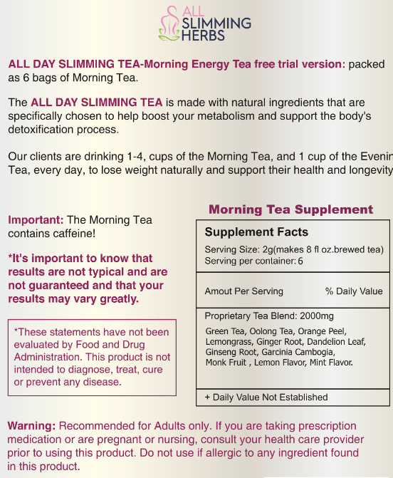 All Day Slimming Tea Review and Customer Testimonials